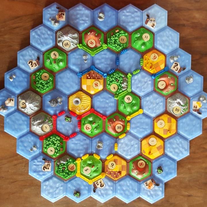 3D Printable The atoll (scenario: settler of catan) by Moe Zarrella