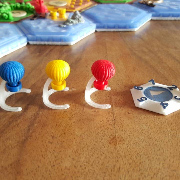 3D Printable Balloon Riders (variant: settler of catan) by Moe Zarrella