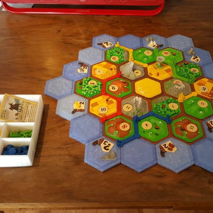 3D Printable storage settler of catan by Moe Zarrella