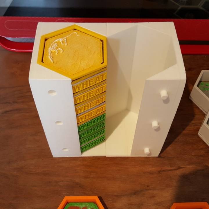 3D Printable storage settler of catan by Moe Zarrella