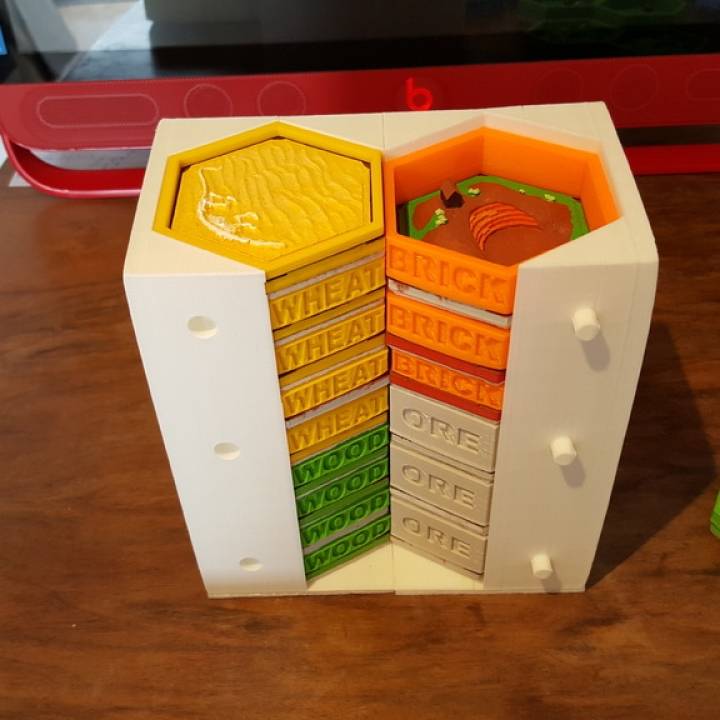 3D Printable storage settler of catan by Moe Zarrella