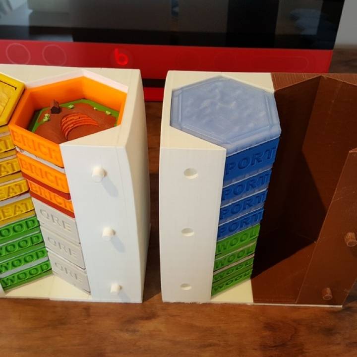 3D Printable storage settler of catan by Moe Zarrella