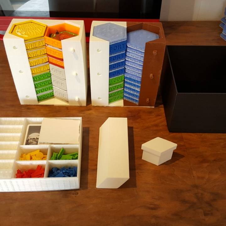 3D Printable storage settler of catan by Moe Zarrella