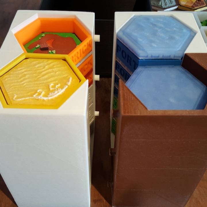 3D Printable storage settler of catan by Moe Zarrella