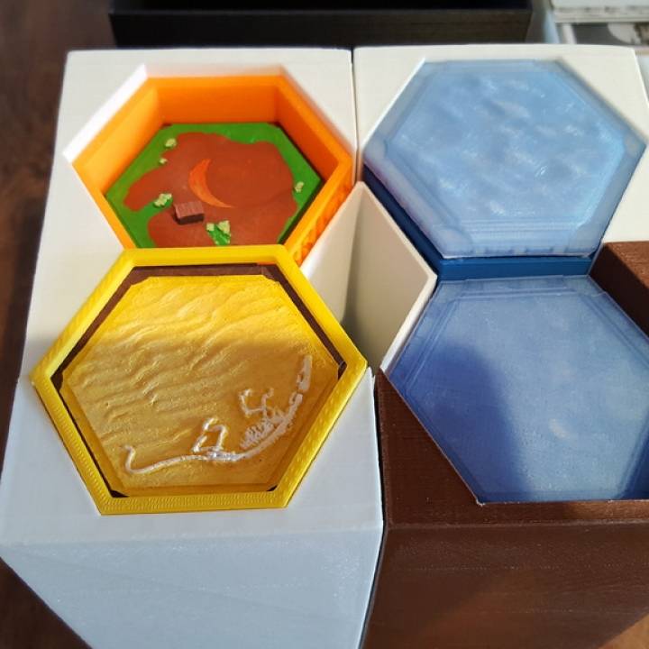3D Printable storage settler of catan by Moe Zarrella