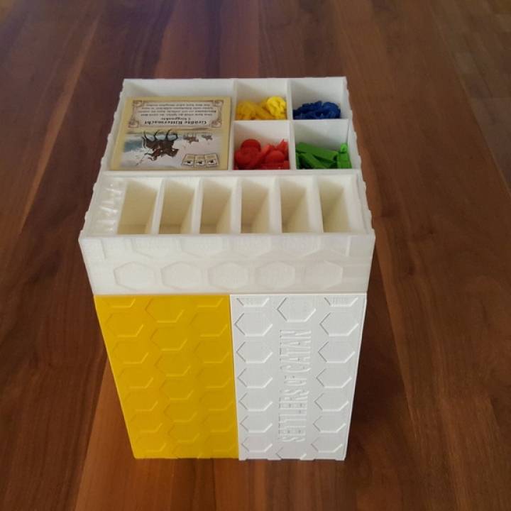 3D Printable storage settler of catan by Moe Zarrella