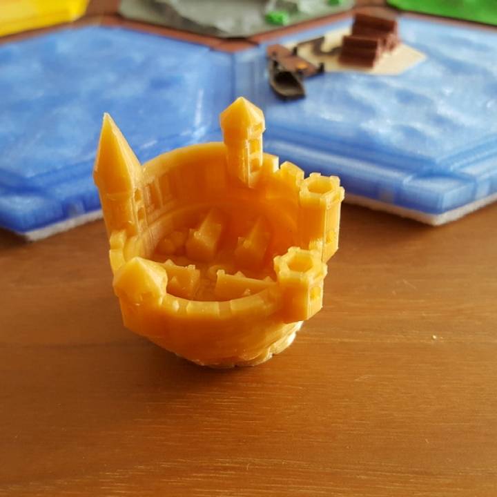 3D Printable Castles on catan (variant: settler of catan) by Moe Zarrella