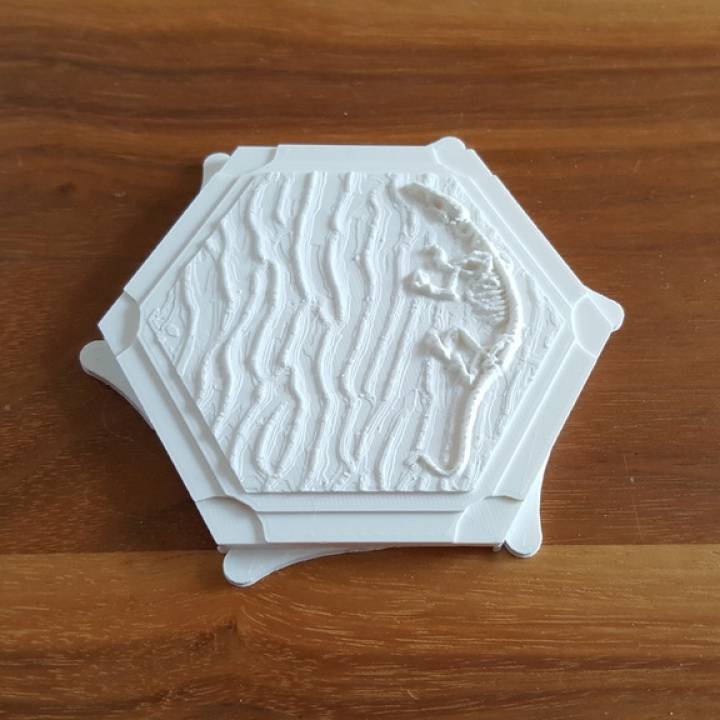 3D Printable settler of catan interlocking tiles by Moe Zarrella