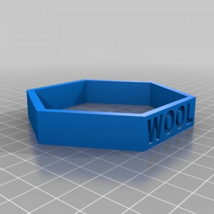 3D Printable storage settler of catan (interlocking tiles) by Moe Zarrella