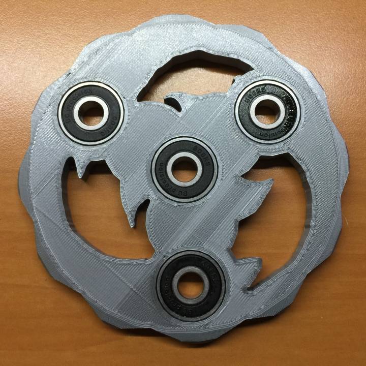 3D Printable Throwing Star Z Fidget Spinner by Star Labs 3D, LLC