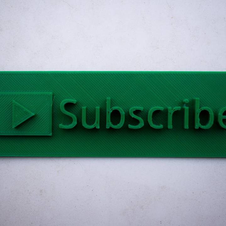 3D Printable Subscribe Plaque by Ryan Smith