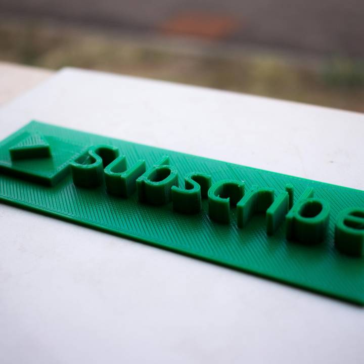 3D Printable Subscribe Plaque by Ryan Smith