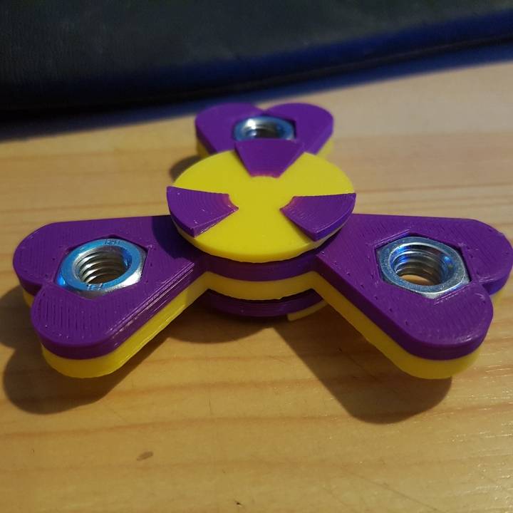 3D Printable iN Heart Spinner 608zz Bearing with M8 Nuts (eu-version ...