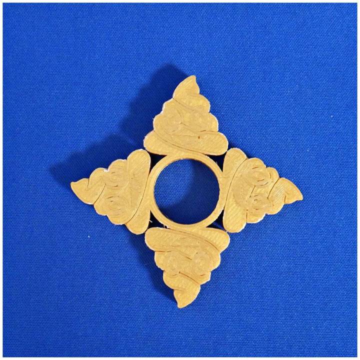 3D Printable Emoji Poop Fidget Spinner Toy by Adam S