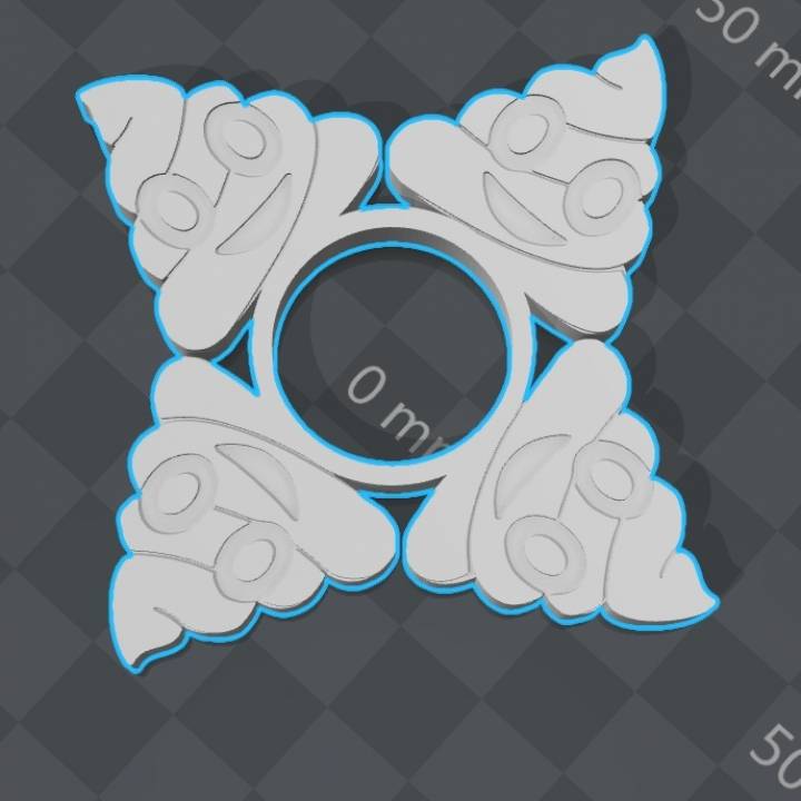 3D Printable Emoji Poop Fidget Spinner Toy by Adam S