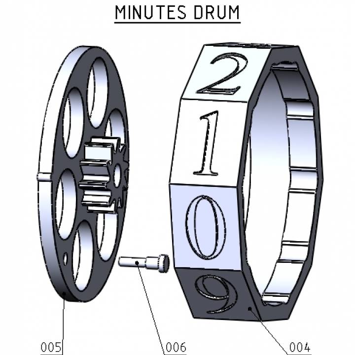 3D Printable 3D Printed Numechron Clock by Victor Marchenko