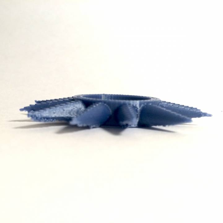 3D Printable petite spiky fidget spinner by Ben Dresbach