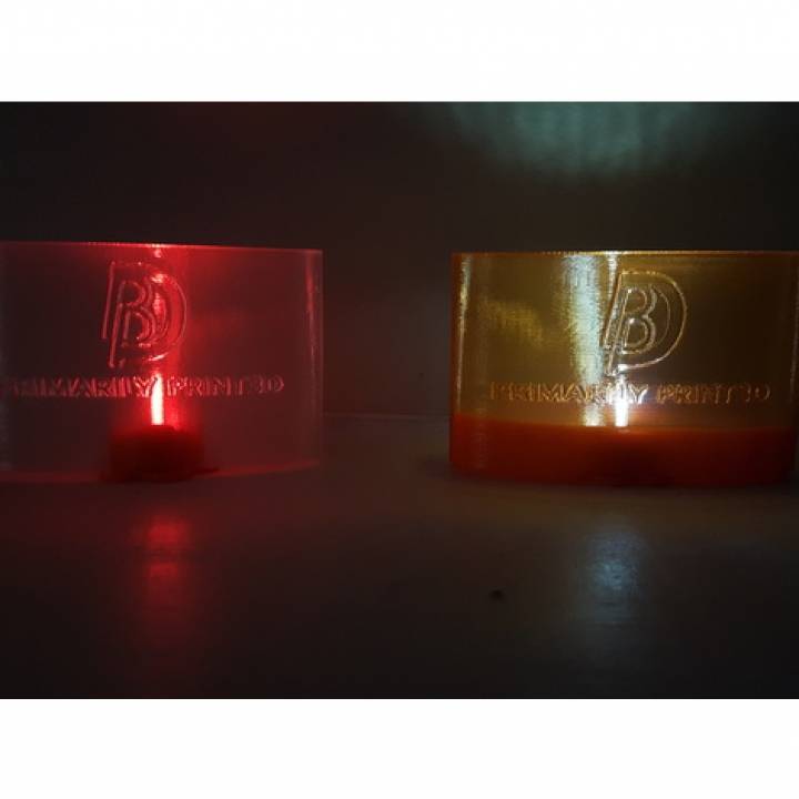 3D Printable LED Desk light/sign by Jeromie Miller