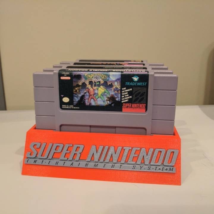3D Printable SNES Cartridge Holder by Mark Davenport
