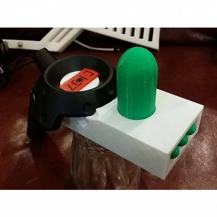 3D Printable Vive handled Rick and Morty portal gun prop by Taylor Stull