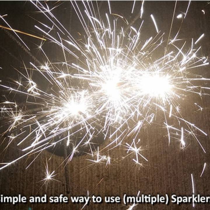 3D Printable Sparkler Holder by Muzz64