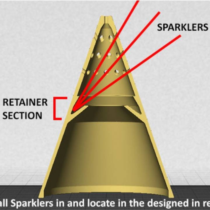 3D Printable Sparkler Holder by Muzz64