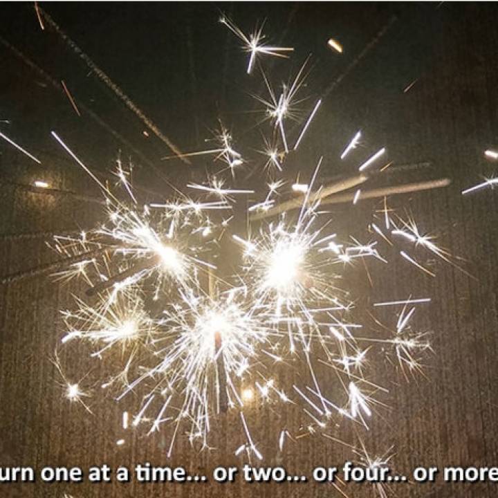 3D Printable Sparkler Holder by Muzz64