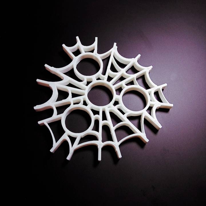 3D Printable Spider Web Fidget Spinner for MyMiniFactory Contest by ...