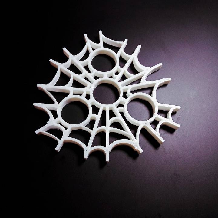 3D Printable Spider Web Fidget Spinner for MyMiniFactory Contest by ...