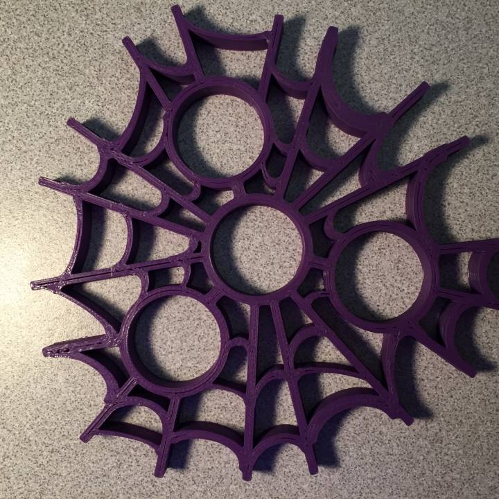 3D Printable Spider Web Fidget Spinner for MyMiniFactory Contest by ...