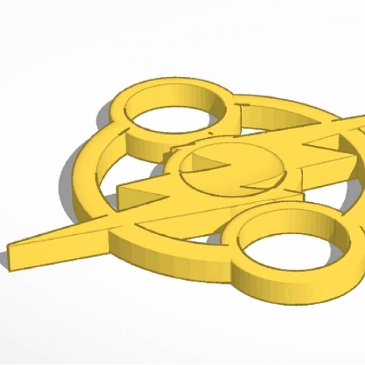 3D Printable Flash Fidget Spinner by Gavin Weiss