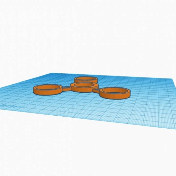 3D Printable Tri Spinner with Caps by Christopher Carvalho