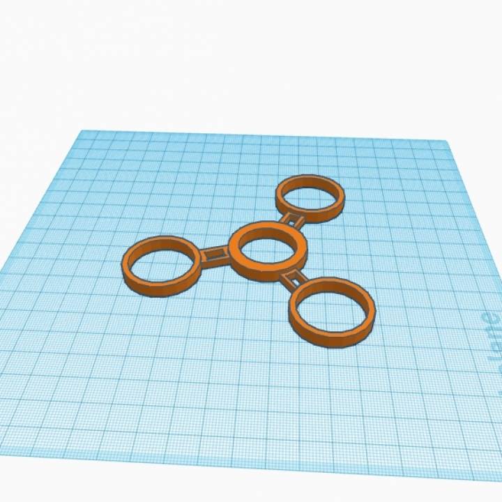 3D Printable Tri Spinner with Caps by Christopher Carvalho