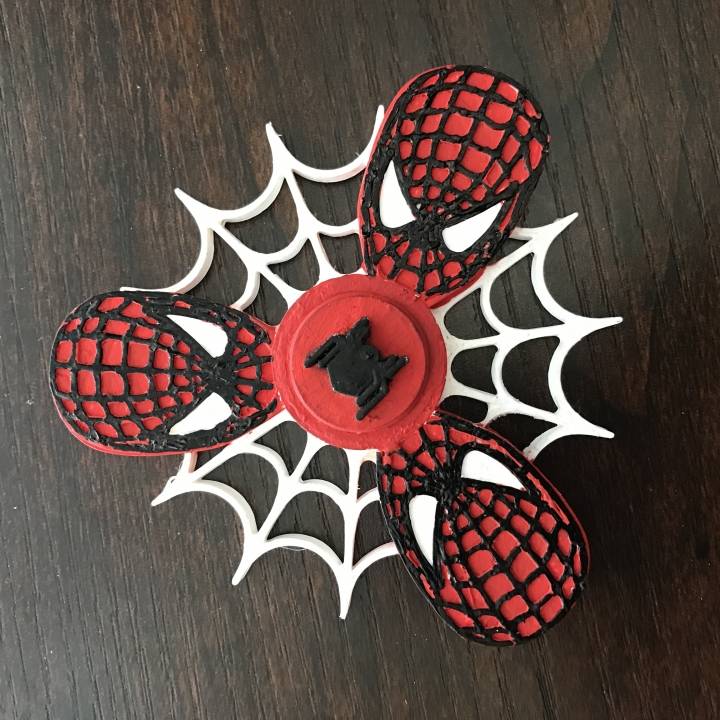 3D Printable Spiderman Fidget Spinner by Anmol Anand
