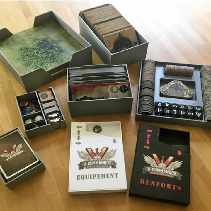 3D Printable V-Commandos Box Organizer by Jean-Marc Haessig
