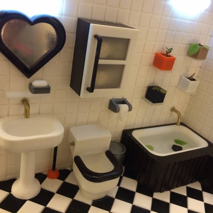 3D Printable Miniature Toilet (bathroom) by OHTAE KWON
