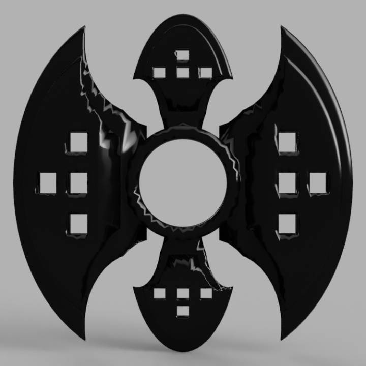 3D Printable Axe Blade Spinner by Jake Gollub