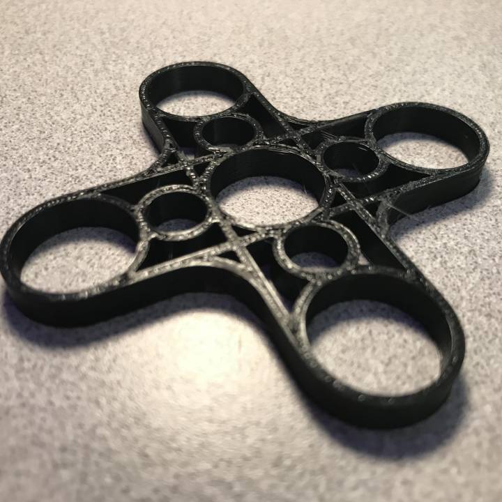 3D Printable Simple Fidget Spinner Frame V2 by Anoyth
