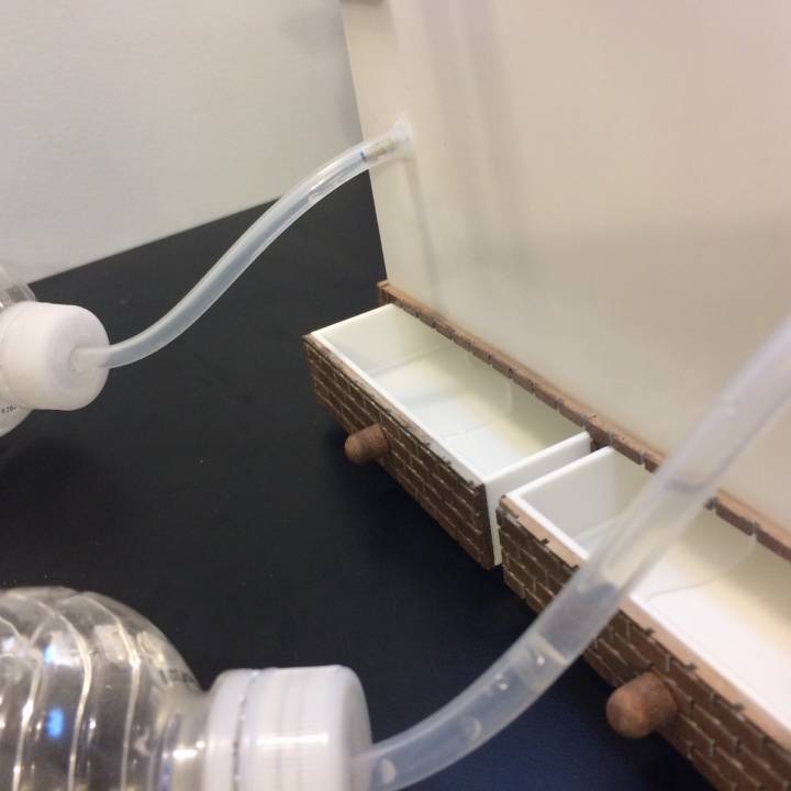 3D Printable Miniature Water storage & drawer (bathroom) by OHTAE KWON