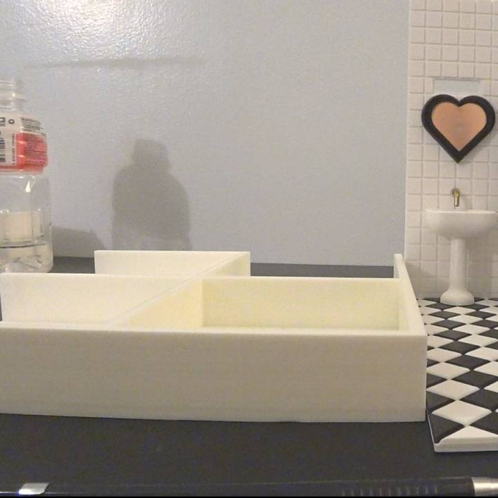 3D Printable Miniature Water storage & drawer (bathroom) by OHTAE KWON