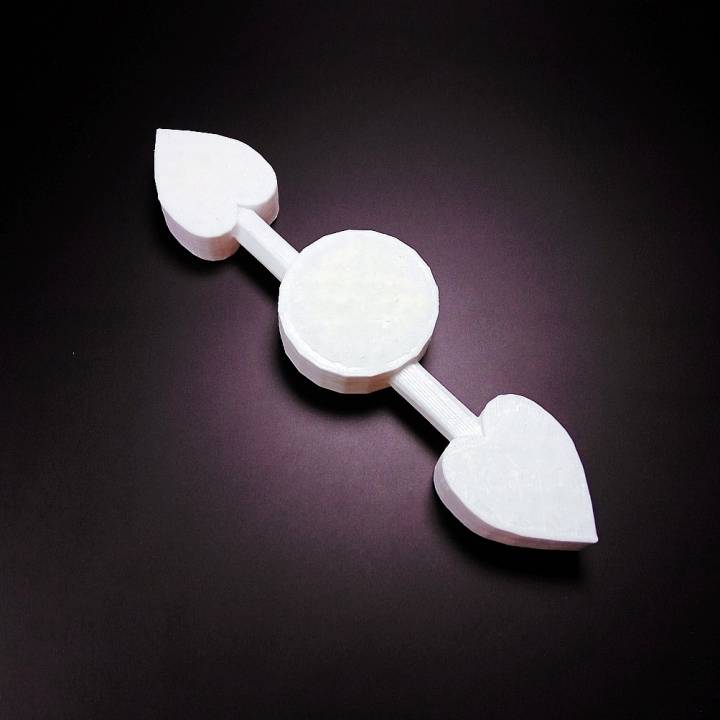 3D Printable Heart spinner #2 by Guillaume Bercher