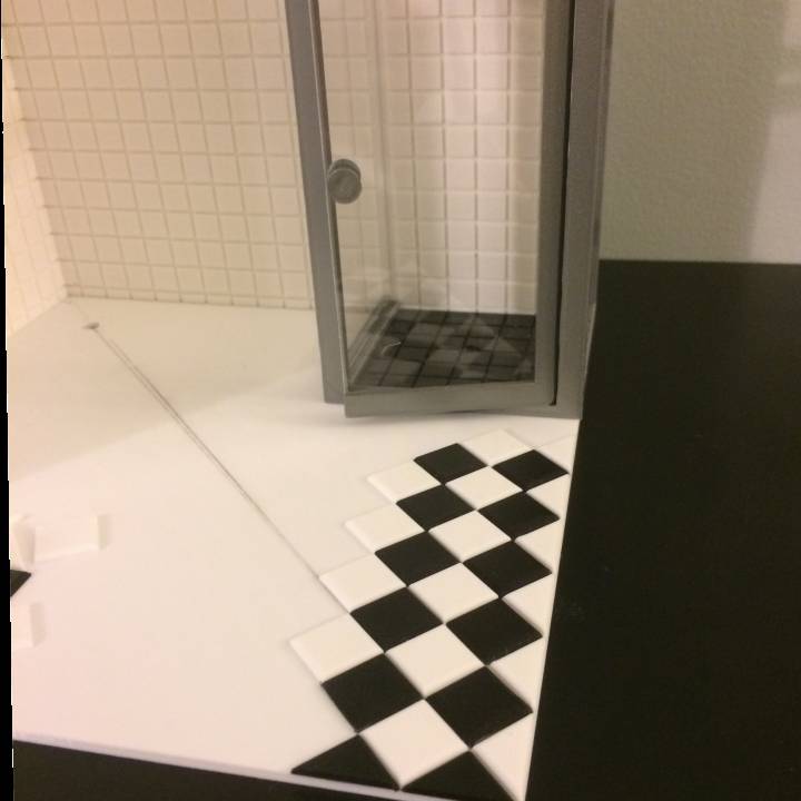 3D Printable Miniature tiles (bathroom) by OHTAE KWON