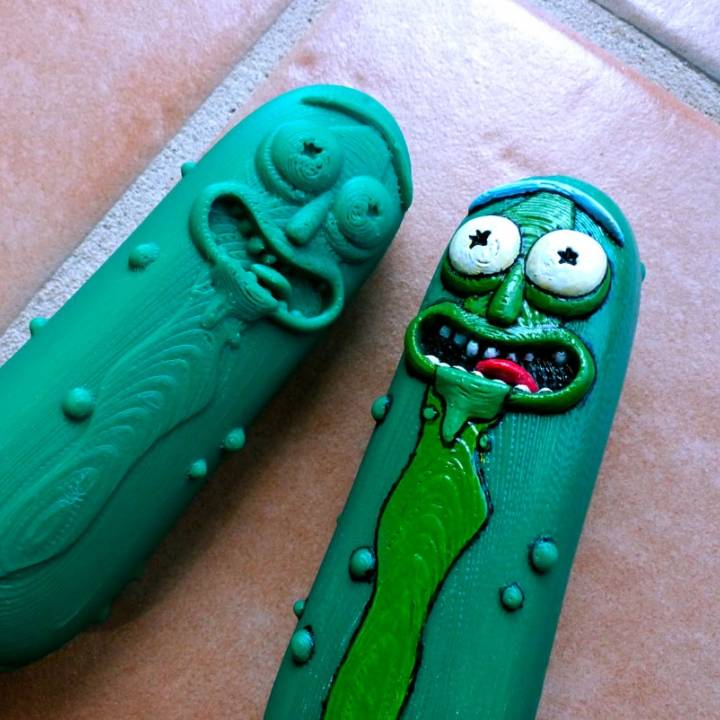 3D Printable Pickle Rick! by Jon Cleaver