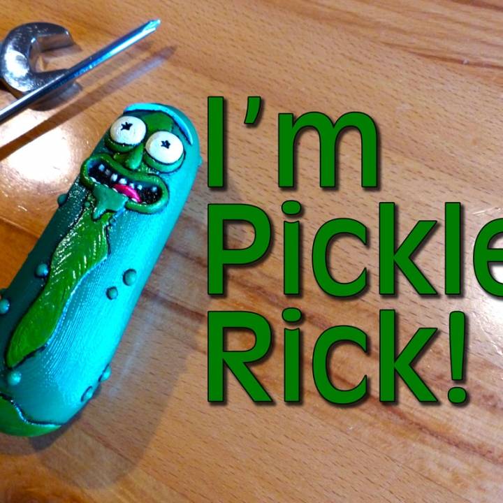 3D Printable Pickle Rick! by Jon Cleaver