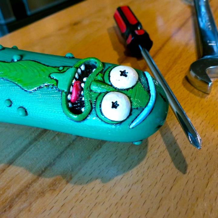 3D Printable Pickle Rick! by Jon Cleaver
