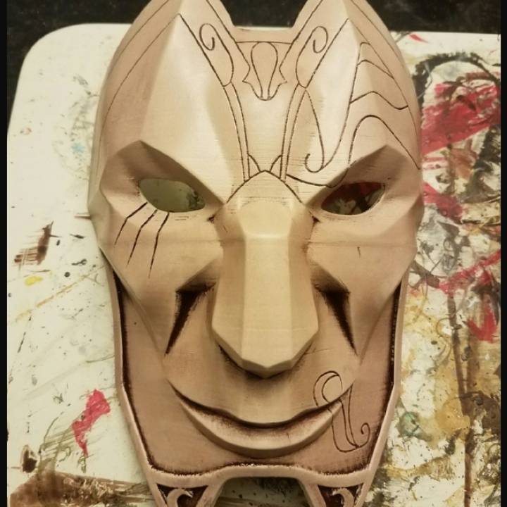 3D Printable Jhin's Mask from League of Legends by PETER SNYDER