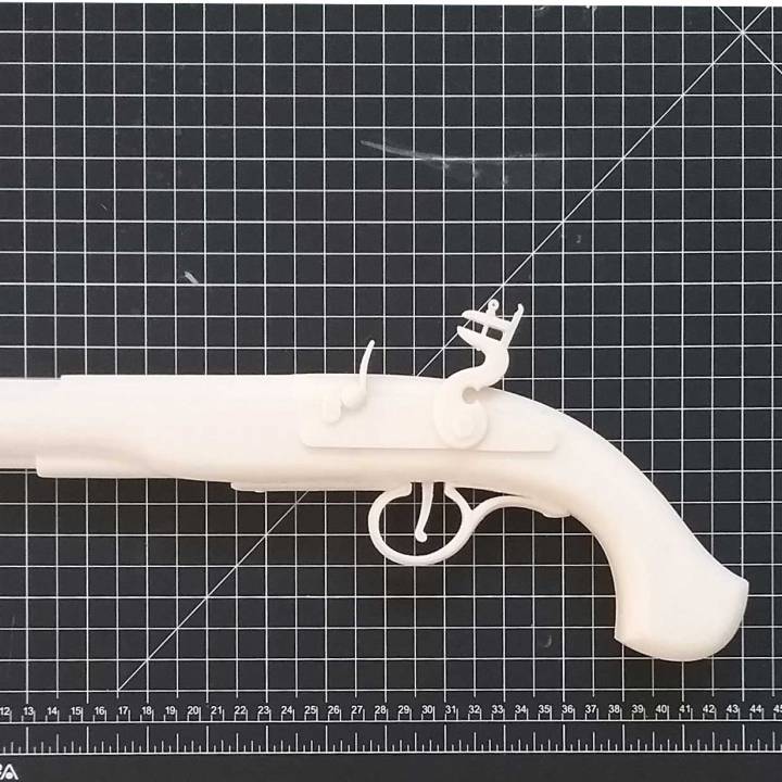 3D Printable Hexagonal Barrel Flintlock Pistols by Fergal kelly