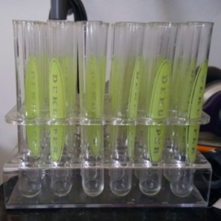 3D Printable Test Tube Shot Dispenser by Matthew Palulis