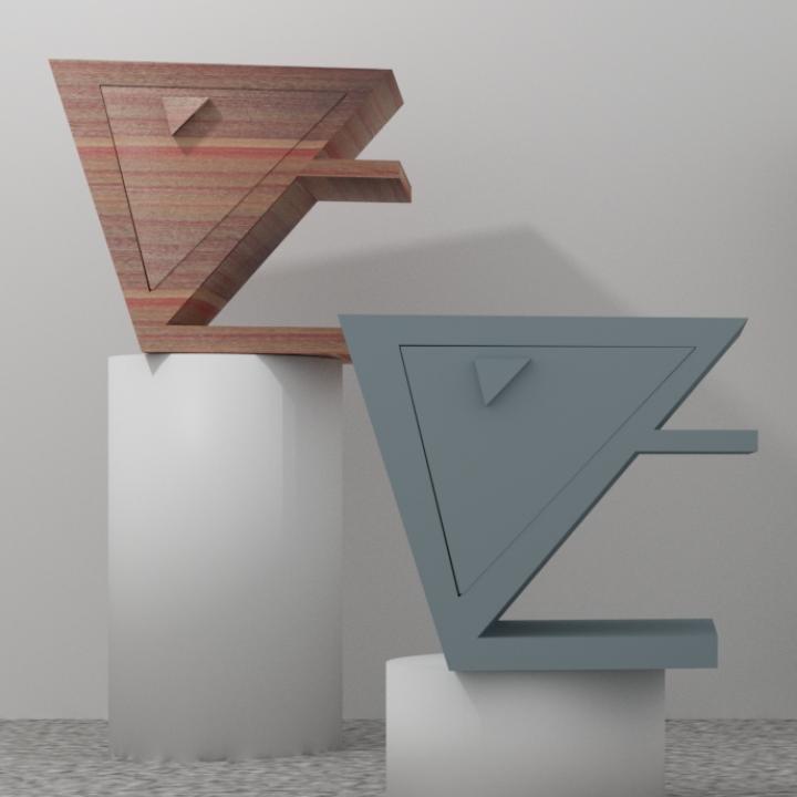 3D Printable Side table with drawer by Sandra James