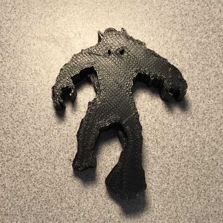 3D Printable Space invader monster keychain by LETOT Didier